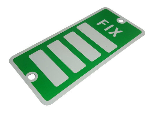 Distance sign FIX aluminum — Geofix AB